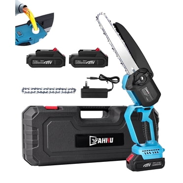 YAHHU 6 inch Mini Chainsaw, Portable Electric Cordless Chainsaw Set ...