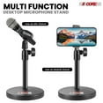 5 Core Mic Stand 3 in 1 Desktop Microphone Stands Adjustable Table Microfono Holder w Phone ...
