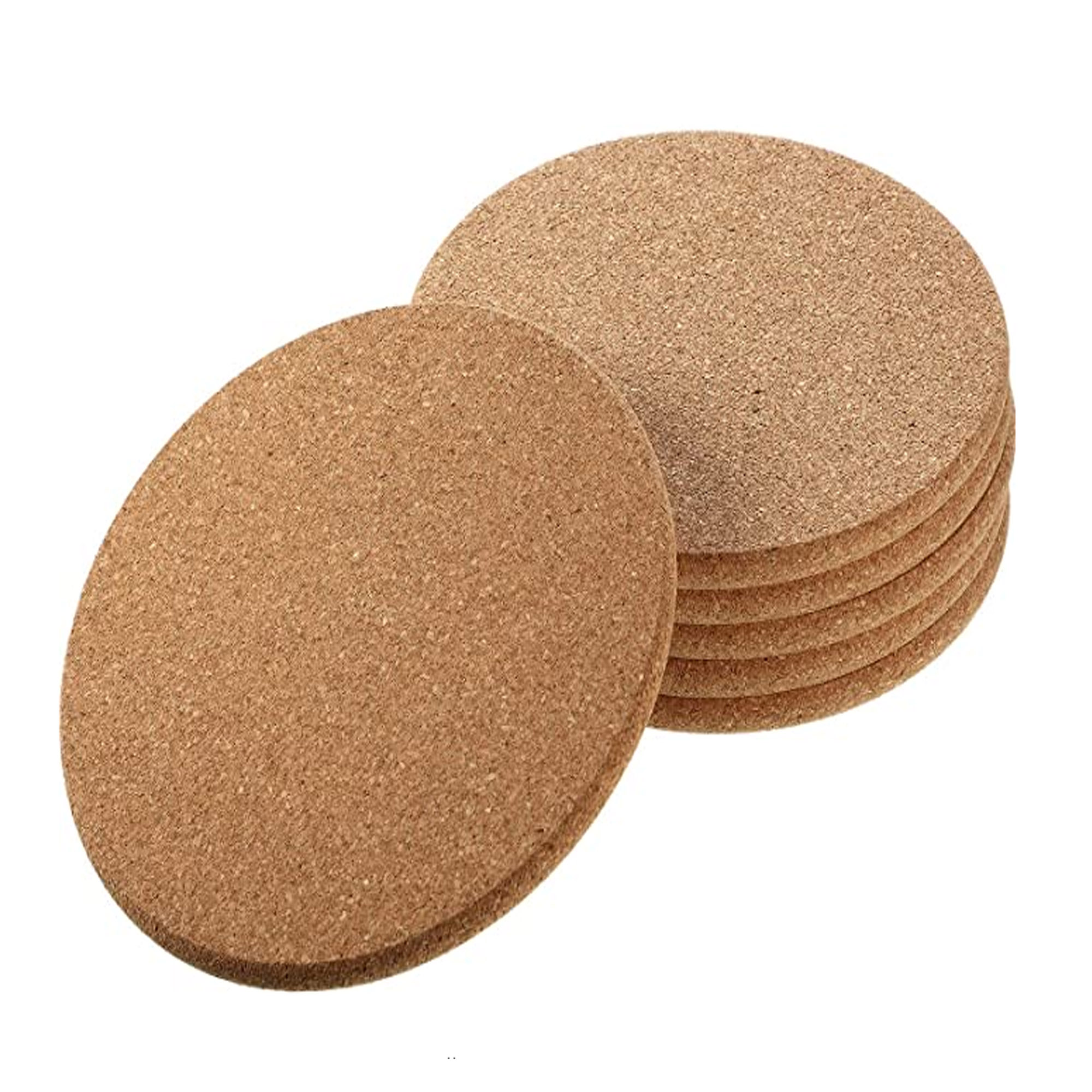 Dainty Home Marble Cork Granite Designed Cork Textured Round Coaster ...