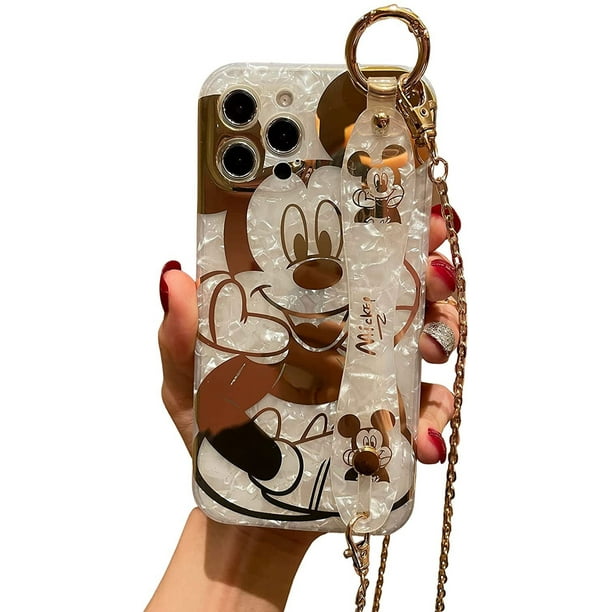 Cartoon Case for iPhone 12 Pro Max, Cute Golden Mickey Sparkle Bling ...