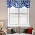 Blue Abstract Art Tie Up Valance Curtains Classical World-famous ...