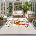 Area Rug 5x8ft, Farm Rooster Watercolor Animal Washable Rugs for Living ...