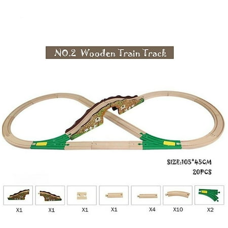 Wooden Train Track Set Railway Track Wooden Road Toys Expansion ...
