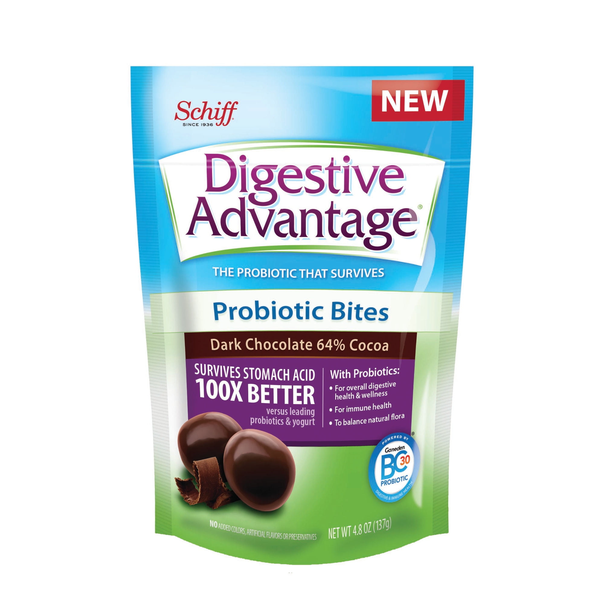 Digestive Advantage Dark Chocolate Probiotic Bites - 4.8 oz - Walmart.com