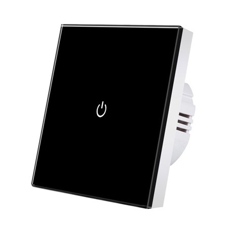 Touch Switch With LED Indicator Button Wall Panel Light Sensor Tempered ...