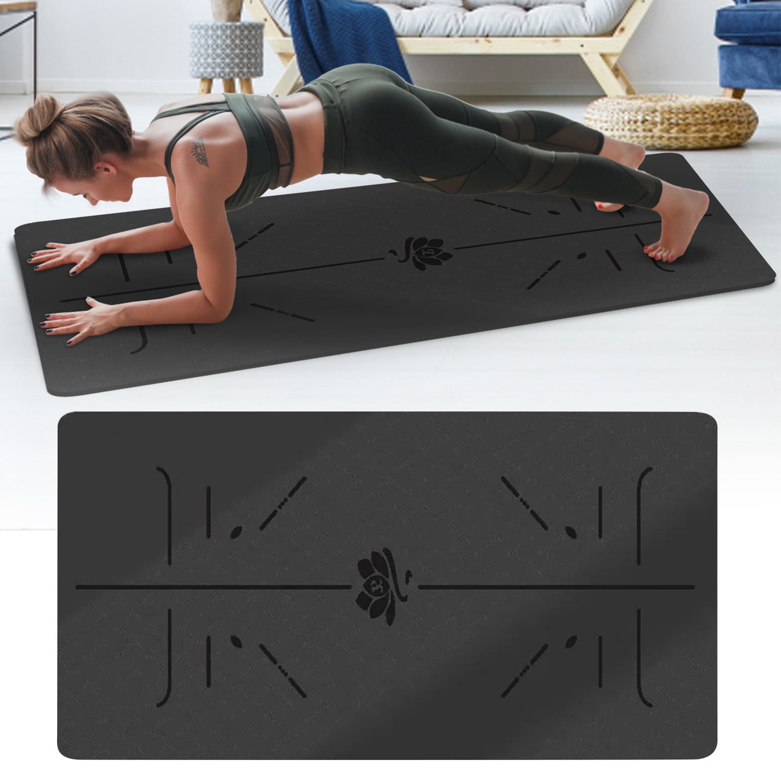 Extra Thick Non Slip Yoga Mat For Women Adults High Density Fitness ...