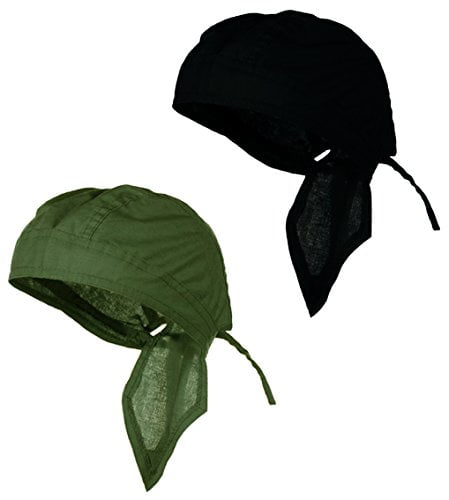Doo Rag Du Rag Do Cotton Solid Color Bandana Head Wrap Chemo Cap (Olive ...