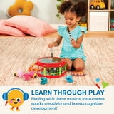 Battat Animal Jamboree Toy Drum and 4 Musical Instruments, Toddler and ...