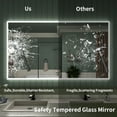 60 in.W x 36 in.H Frameless LED Single Bathroom Vanity Mirror in ...