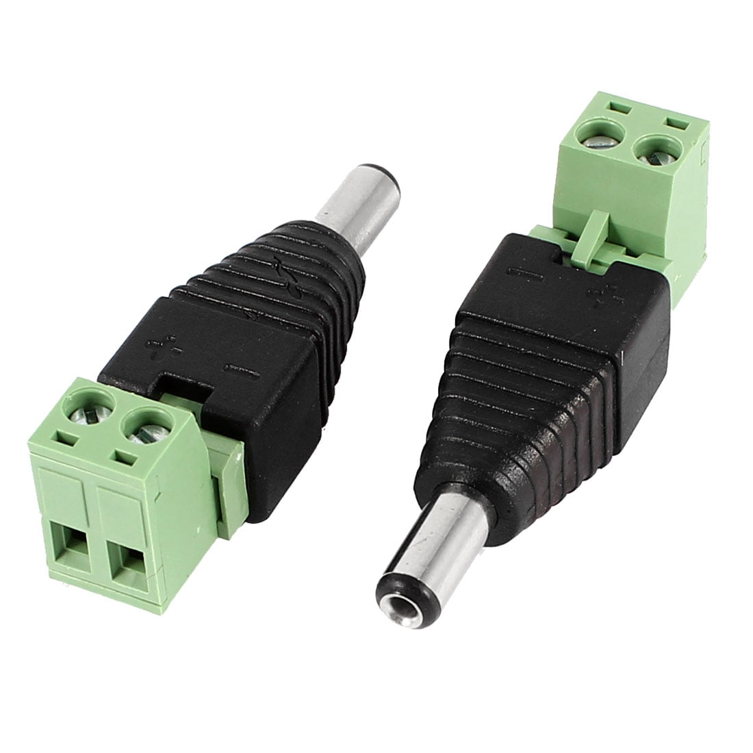 2 Pcs 5.5x2.1mm Male DC Power Removable Terminal Block Connector ...