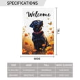 Black Labrador Welcome Garden Flag 12x18 Inch Double Sided Cute Dog ...