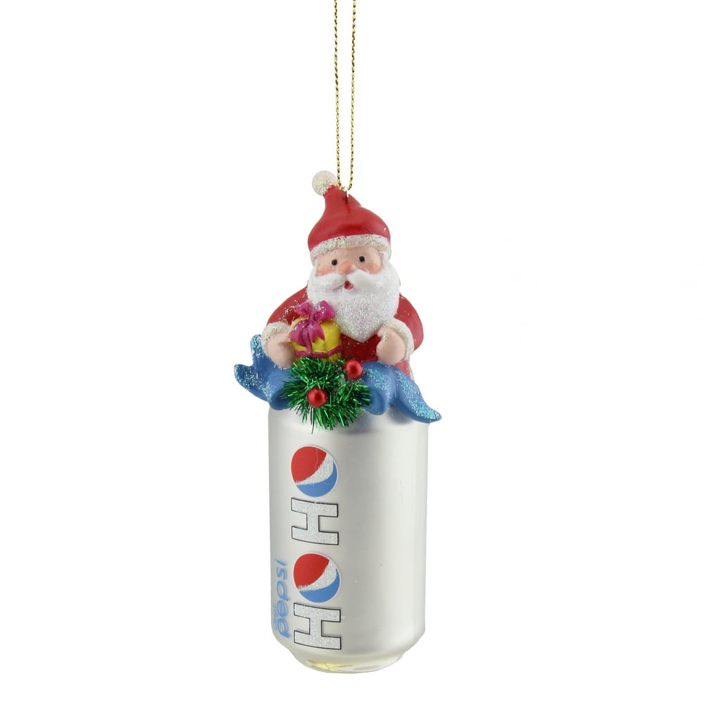 Northlight 4.75" Diet Pepsi Can with Santa Topper "Ho Ho" Glass ...