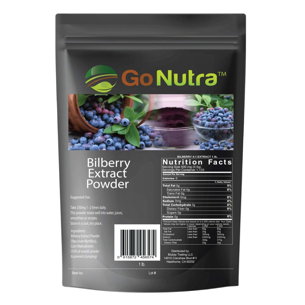 Bilberry Fruit Powder 4:1 Extract 4x Stronger Antioxident Anthocyanin ...