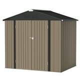 Devoko Waterproof Metal Shed 6×8 ft. for Backyard Patio, Lockable and ...