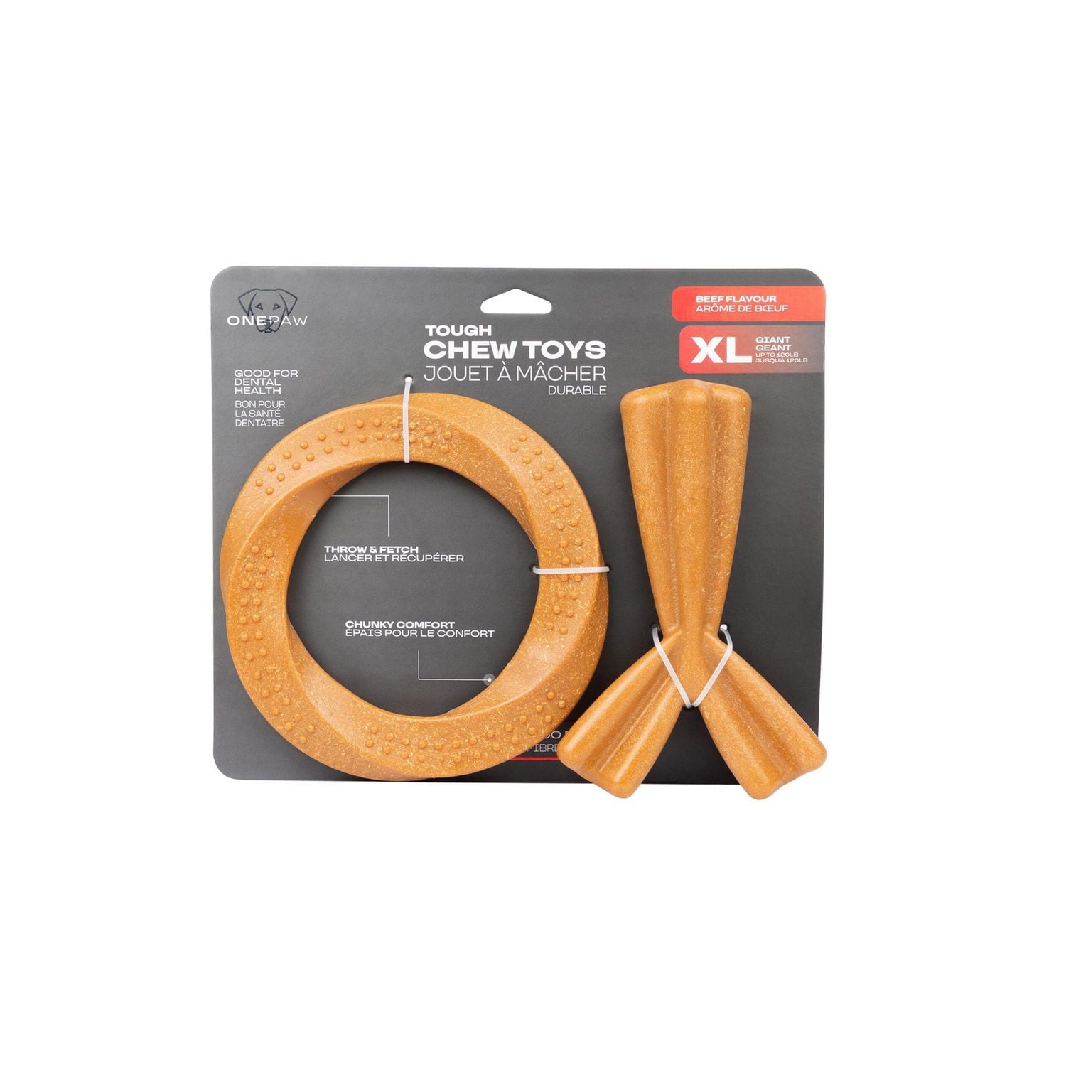 Click here for One Paw  2 Pack Bamboo Fiber Chew Dog Toys  Extra... prices