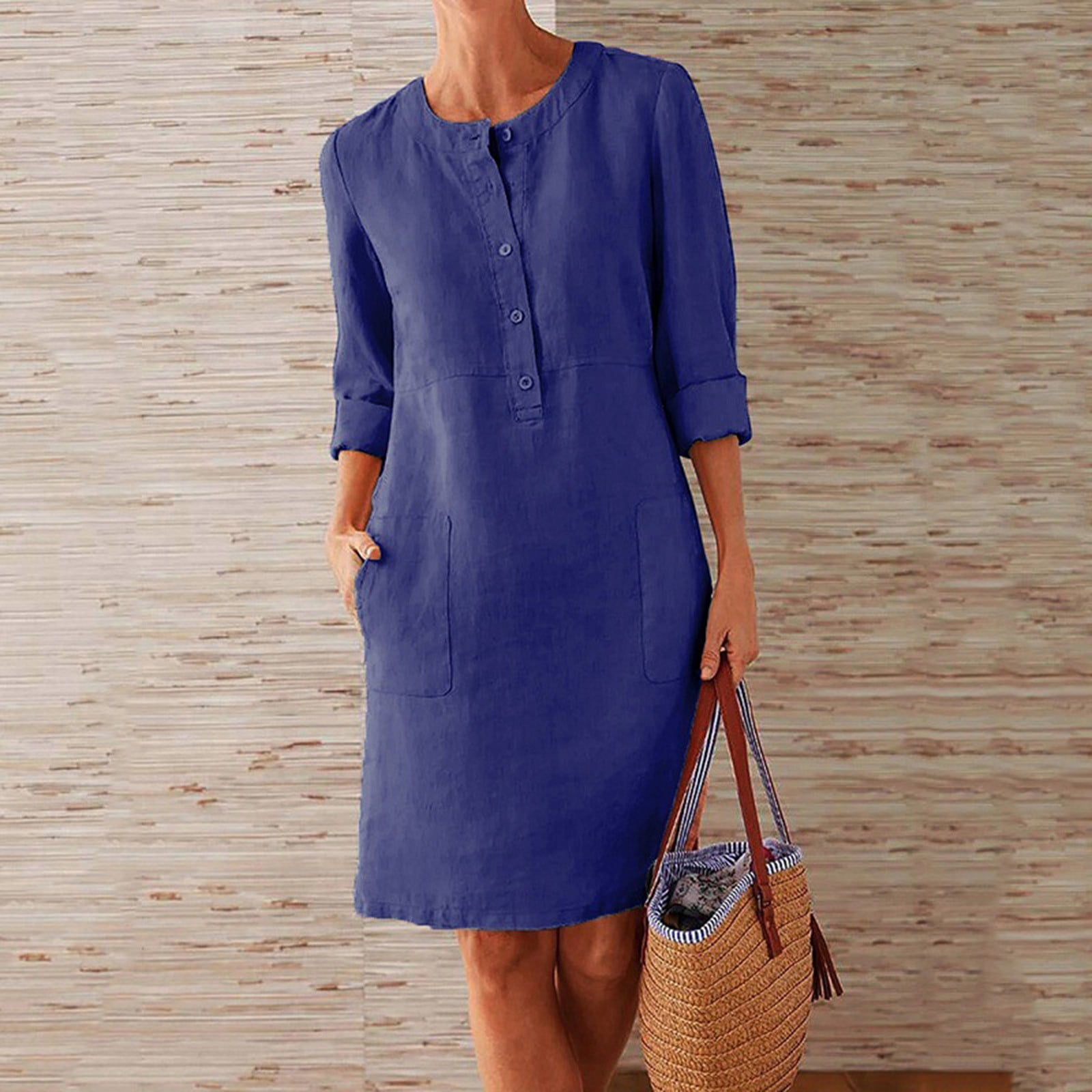 Click here for Pntutb Womens Fashion Dress Women Fashion Round-Ne... prices