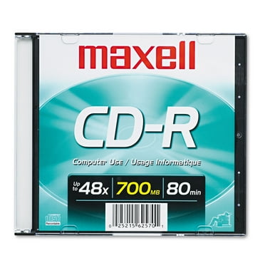maxell 4.7GB 16X DVD-R 10 Packs Slimline Jewel Case Disc Model 638004 ...