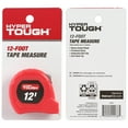 Hyper Tough 12 Foot Tape Measure with Nylon Blade, Lock, Belt Clip ...