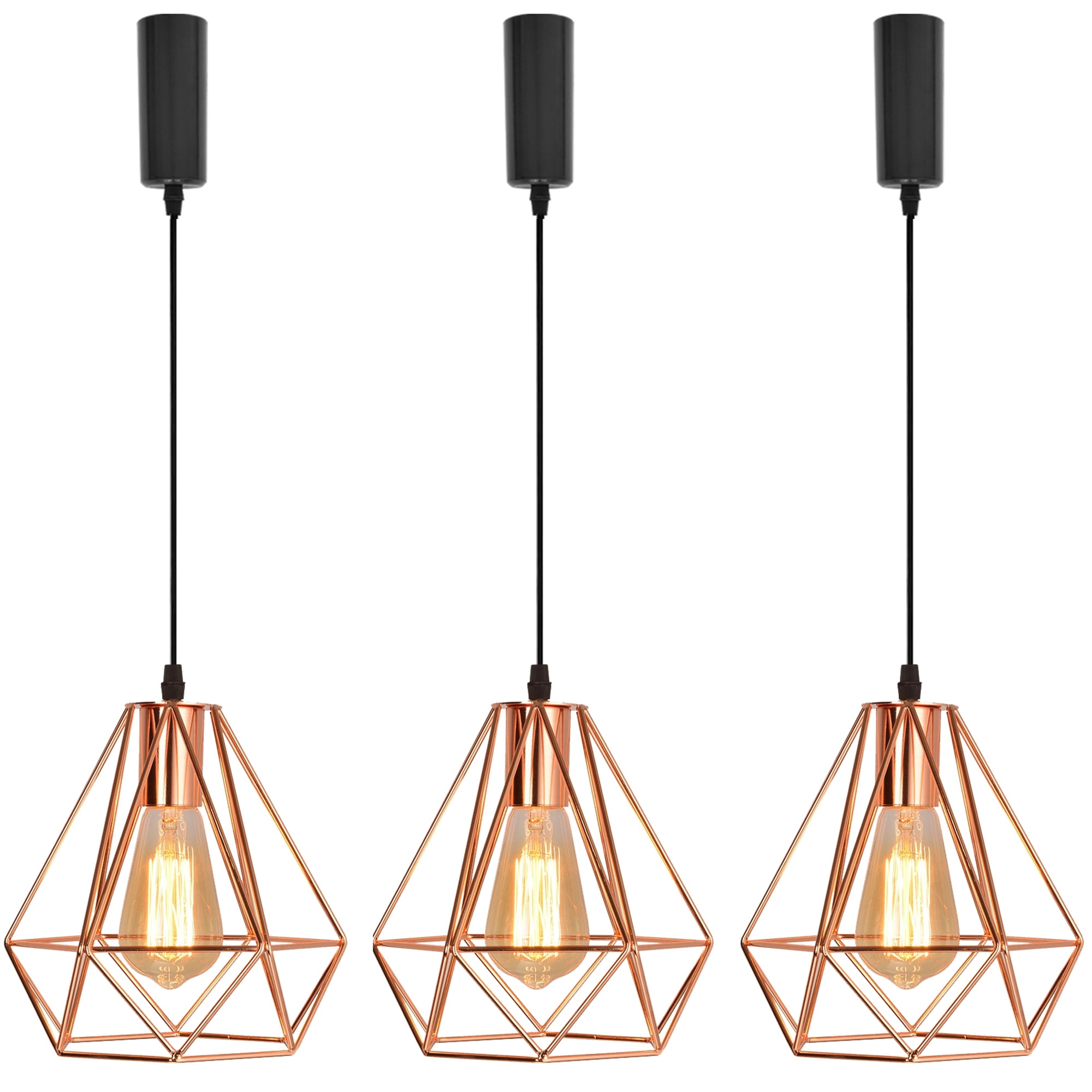 Kiven H-Type Track Lighting, 3-Light Modern Halo Track Pendant Light ...
