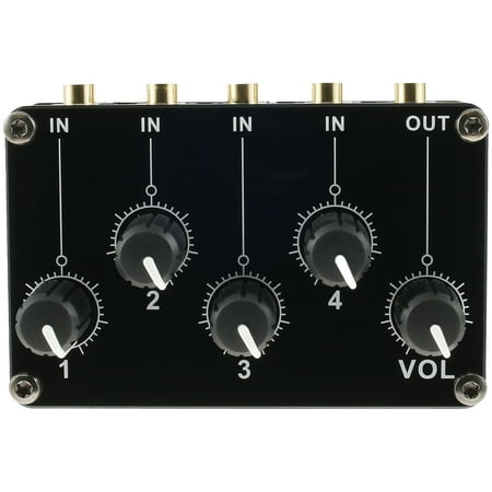 Stereo Audio Mixer 3.5mm 4 Channel Portable Mini Audio Mixer with ...
