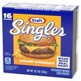 Kraft Singles Sharp Cheddar Slices, 16 Ct Pack, Refrigerated - Walmart.com