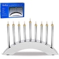 Aviv Judaica Electric Silver Arch Menorah Low Voltage Minorah The Arch ...