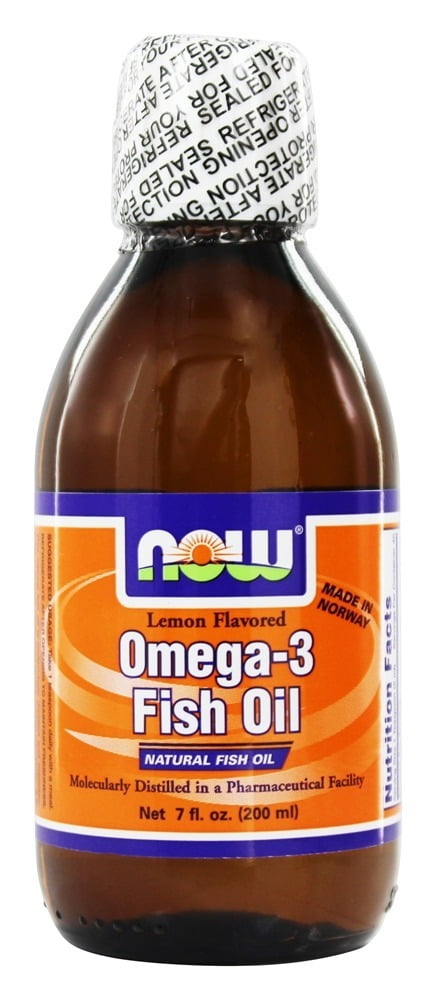 NOW Omega-3 Fish Oil Liquid, Lemon, 7 Fl Oz. - Walmart.com