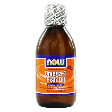 NOW Omega-3 Fish Oil Liquid, Lemon, 7 Fl Oz. - Walmart.com