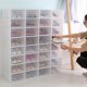 Clear Plastic Shoe Boxes Stackable Floding DIY Shoe Drawers Storage ...