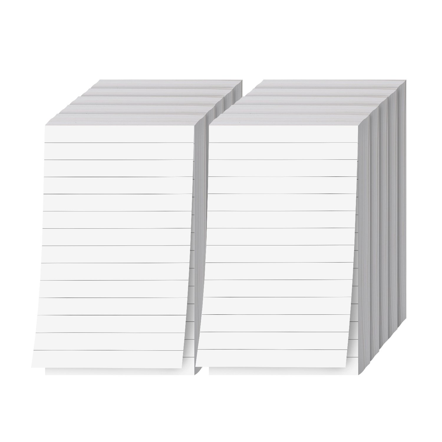 Memo Pads, White, With Black Lines, 50 Sheets Per Pad, 10 Pads (3 x 5 ...