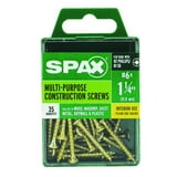 Spax 4101020350322 Multi-Material Flat Head Screws 6'x1.25", Yellow ...