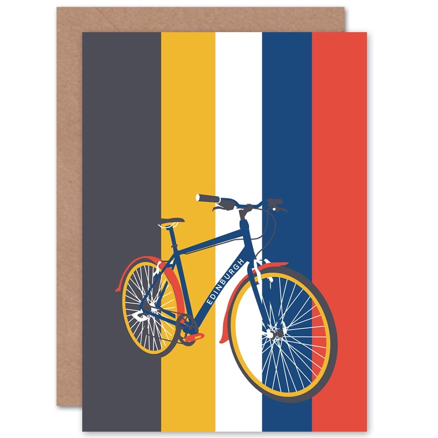 Edinburgh Transport Bicycle Greetings Card Plus Envelope Blank inside ...