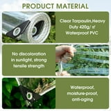 SHANNA Clear Waterproof Tarps Heavy Duty PVC Tarp with Double-Sided ...