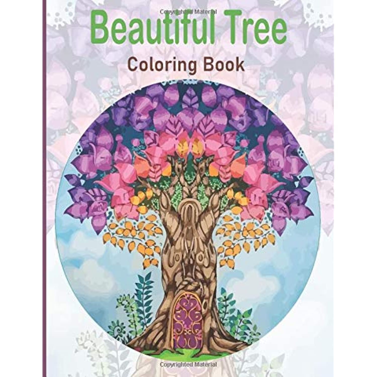 Beautiful Tree Coloring Book: Trees Adult Colouring Images and Adult ...