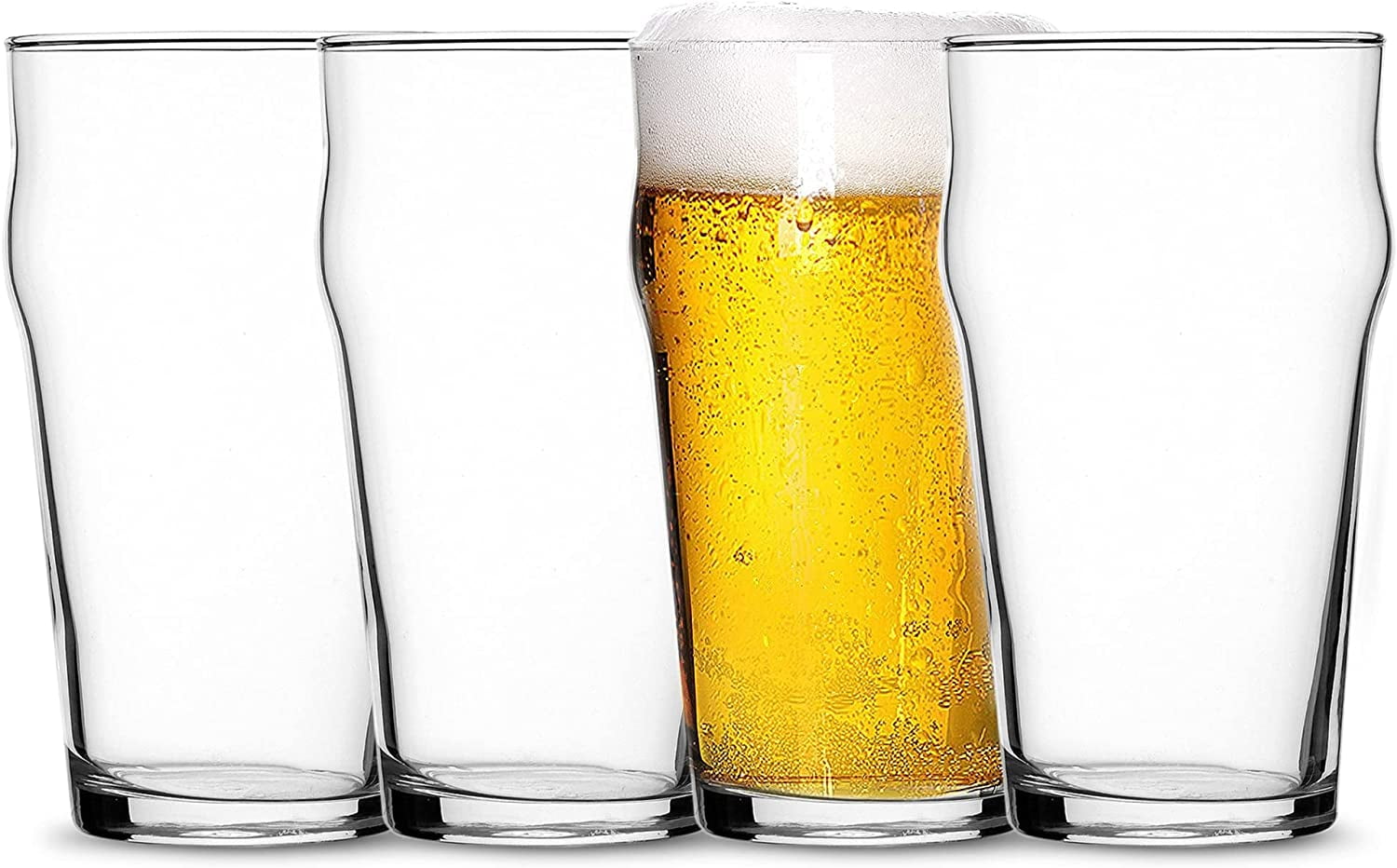 Bormioli Rocco Nonix Set Of 4 19.75 Oz Beer Glasses, Made For Easy ...