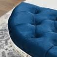 HomCom Upholstered & Tufted Bench, Blue - Walmart.com