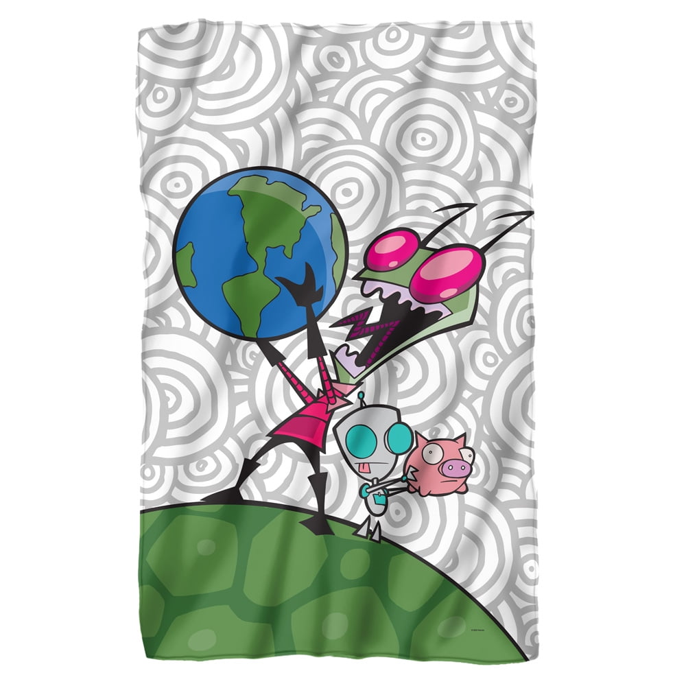 Invader Zim Blanket, 36"x58" Invader Zim and Gir Fleece Blanket ...