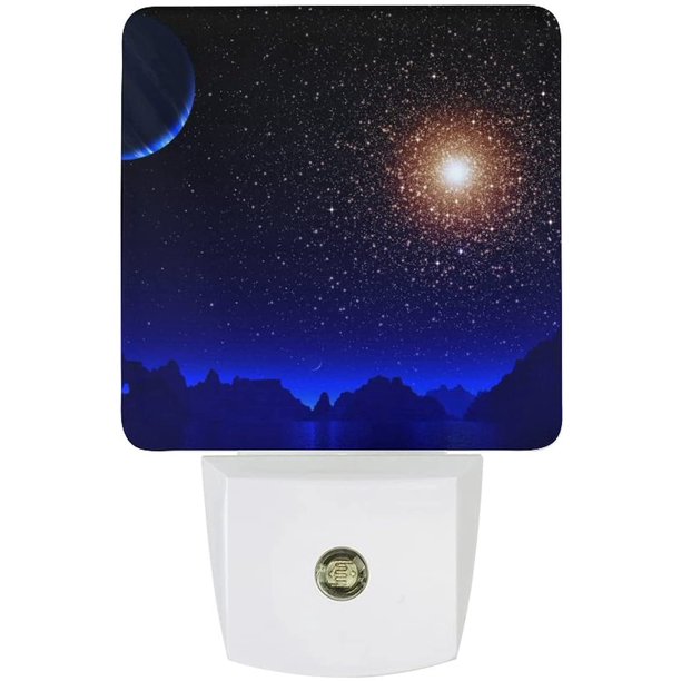 Beautiful Night Sky with Stars and Moon LED Lamp Plug-in LED Night s ...