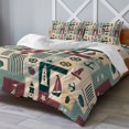 4 Piece Duvet Cover Set Twin, Retro Nautical Sailboat Anchor Soft ...