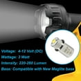 HQRP 3W High Power LED Bulb Upgrade for Maglite 3-6D/C Cell Torch ...