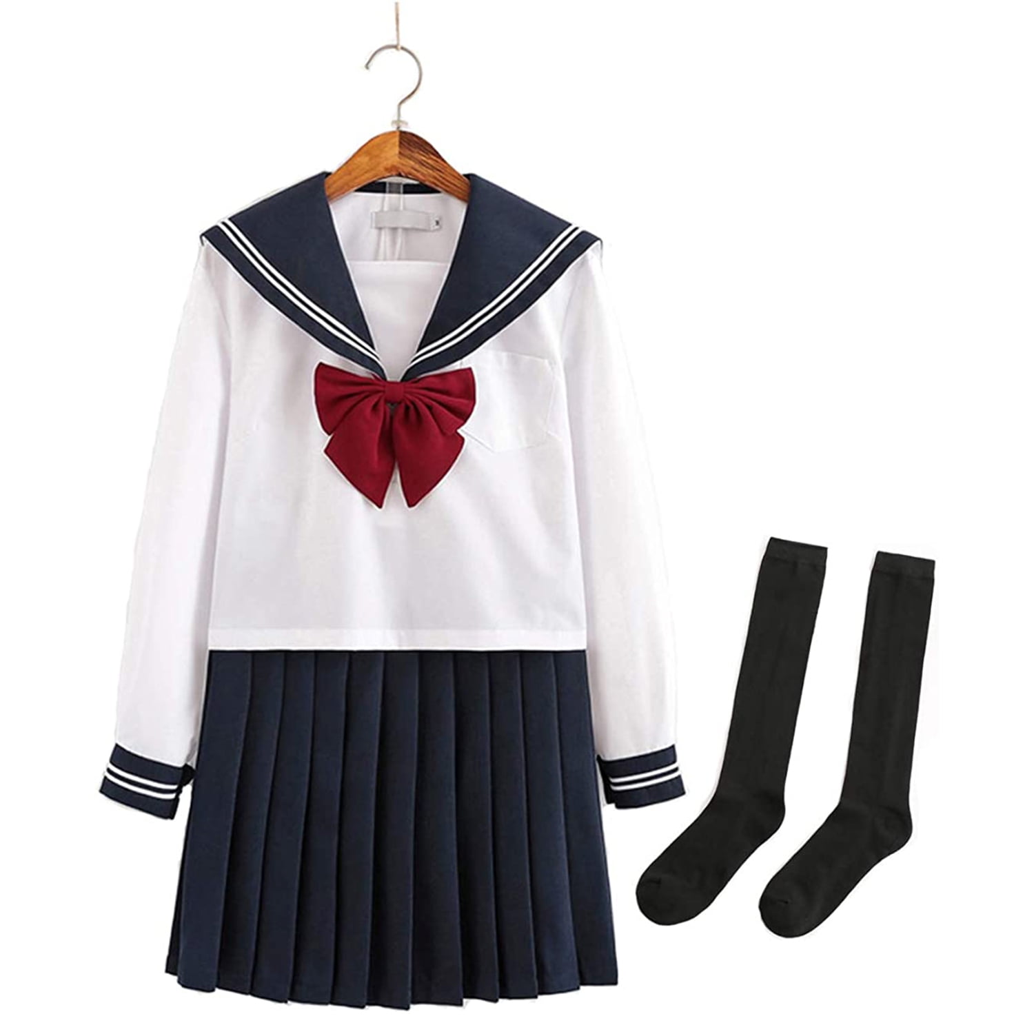 SHX School Girl Outfit Kawaii Cute Maid Outfit Girl JK Uniform Suit ...