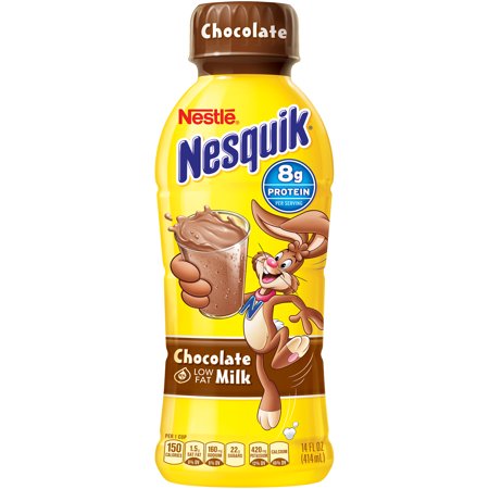 NESTLE NESQUIK Chocolate Flavored Low Fat Milk 14 fl. oz. Plastic ...