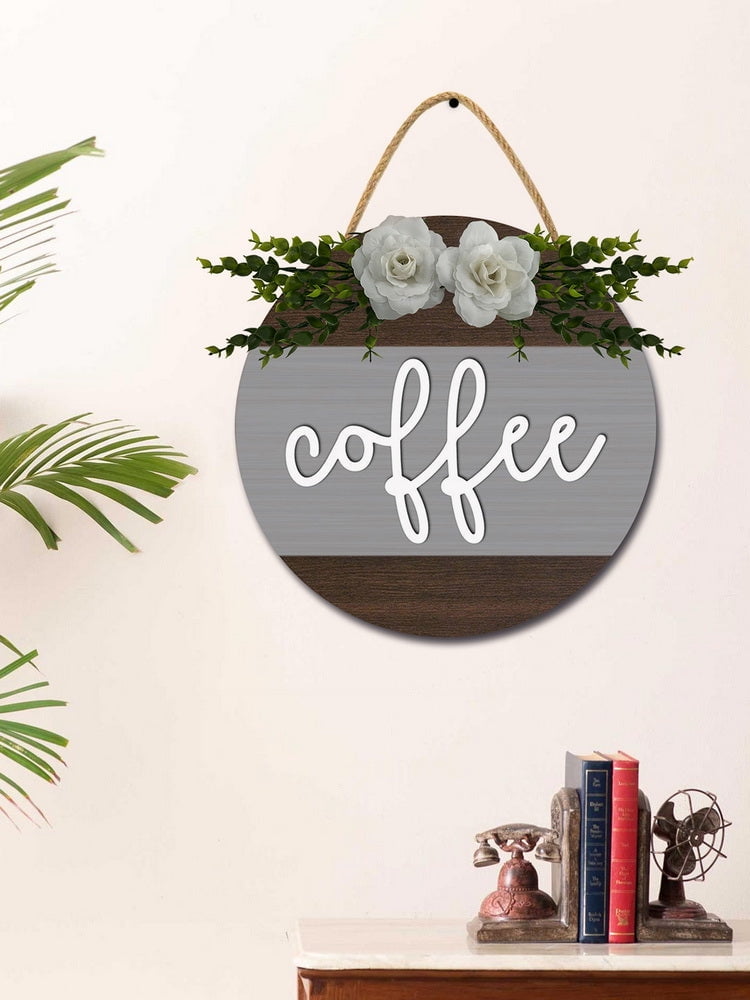 Eveokoki Coffee Sign Rustic Wood Coffee Sign Farmhouse Coffee Bar Wall ...