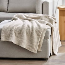 Better Homes and Gardens Beige Cozy Knit Throw, 50" x 72" - Walmart.com