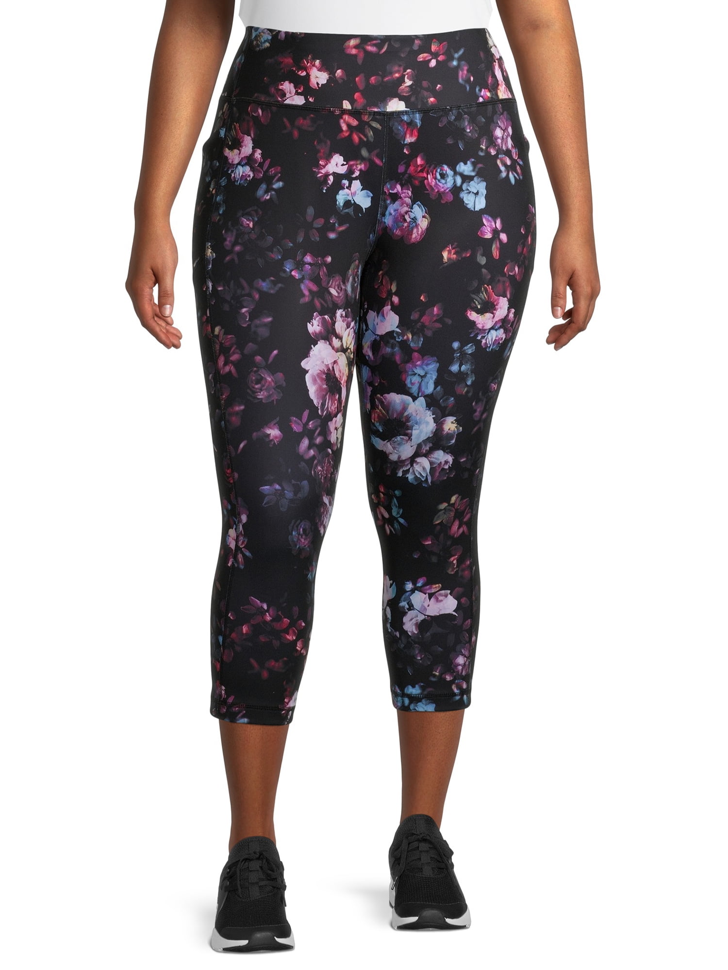 Avia Avia Womens Plus Size Active 22 Floral Print Capri Leggings