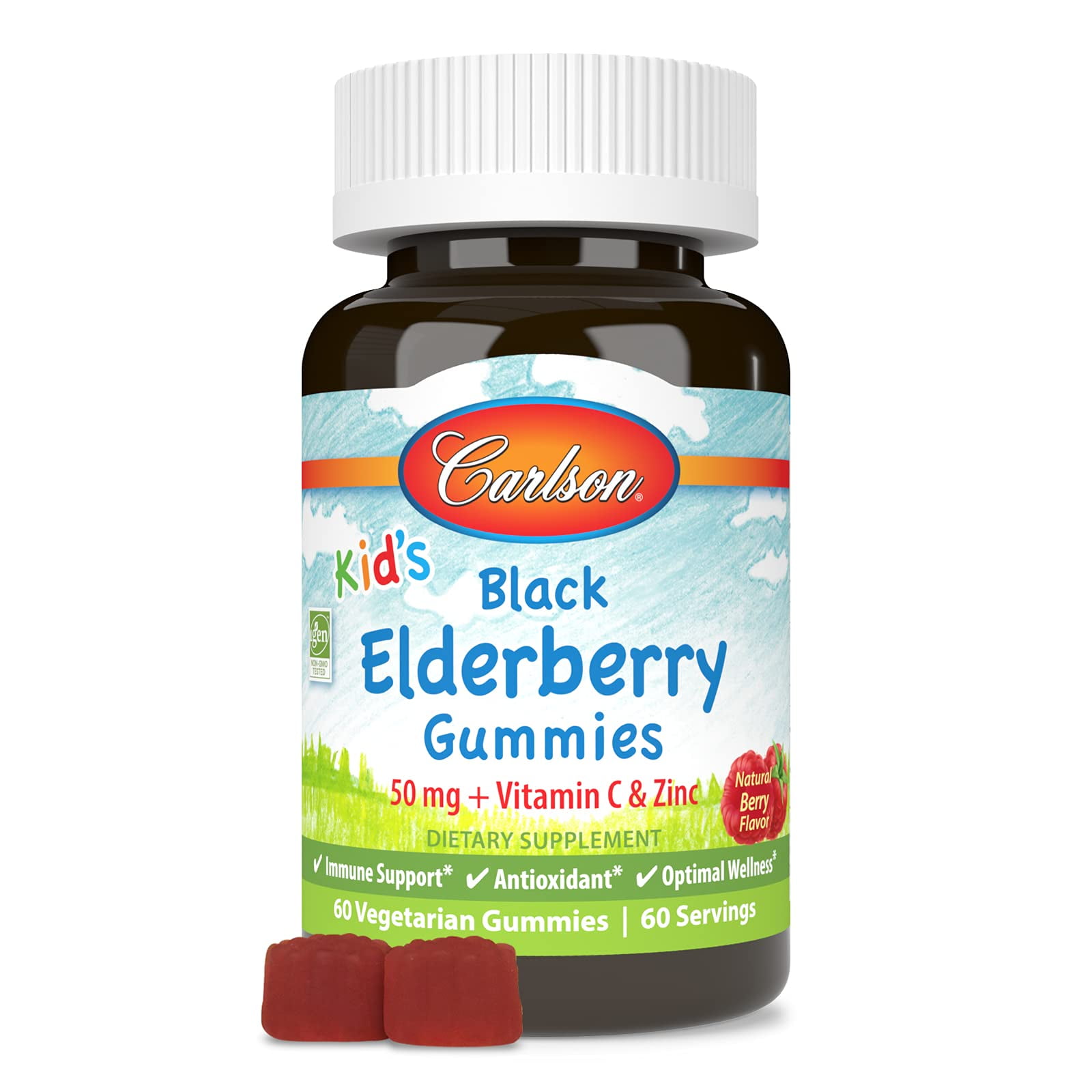 Suplemento Carlson Kid's Black Elderberry Gomies 60 unidades | Walmart ...
