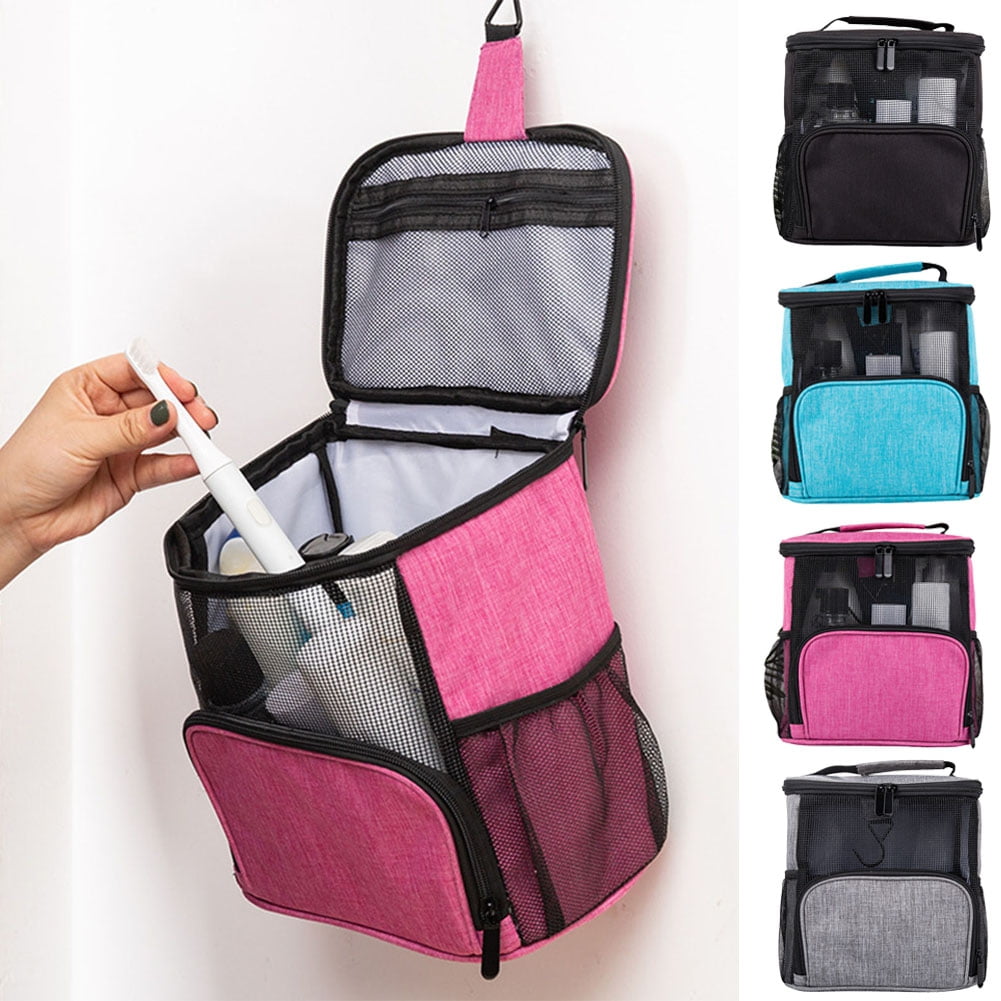 LINASHI Portable Basket Tote Bag Hanging Toiletry Bag, Multi Pocket ...