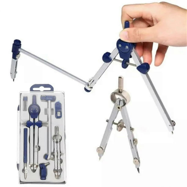 Professional Stainless Steel Drafting Compass Set with Extension Rod ...