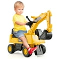 Gymax Licensed Caterpillar Kids Rid-On Digger Excavator Toy w ...