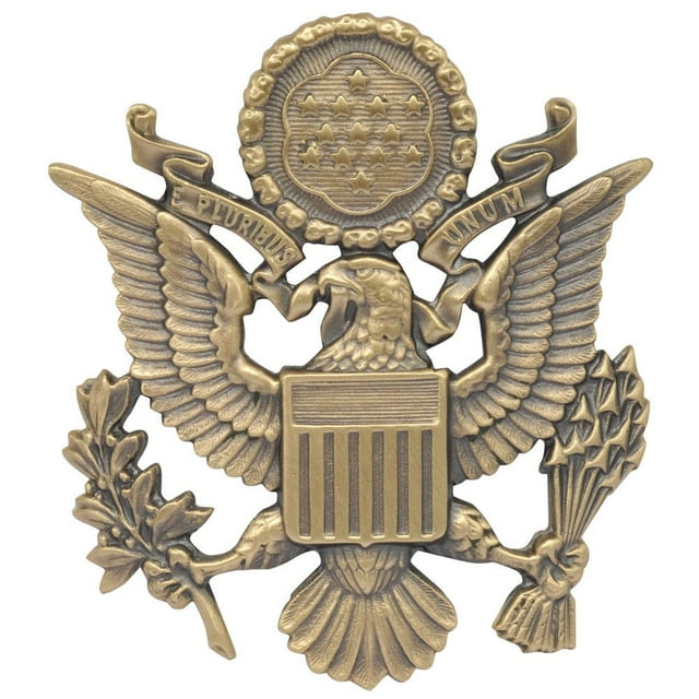 Medals of America Gold Oxide Finish US Army AGSU Officer Cap Device ...